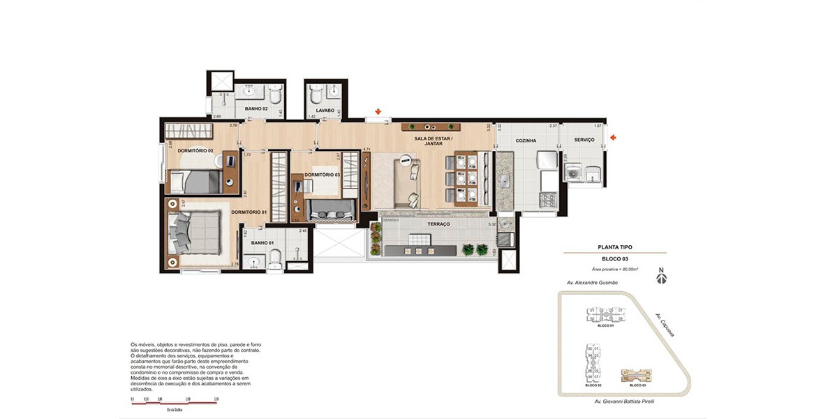 Brookfield Century Plaza Living | 2 a 3 quartos, Vila Homero Thon - Santo André/SP